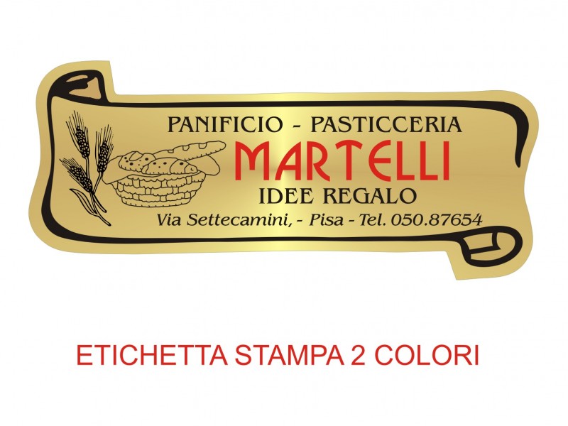 Etichette adesive per pasticcerie, bar, panetterie e gelaterie (mm ...